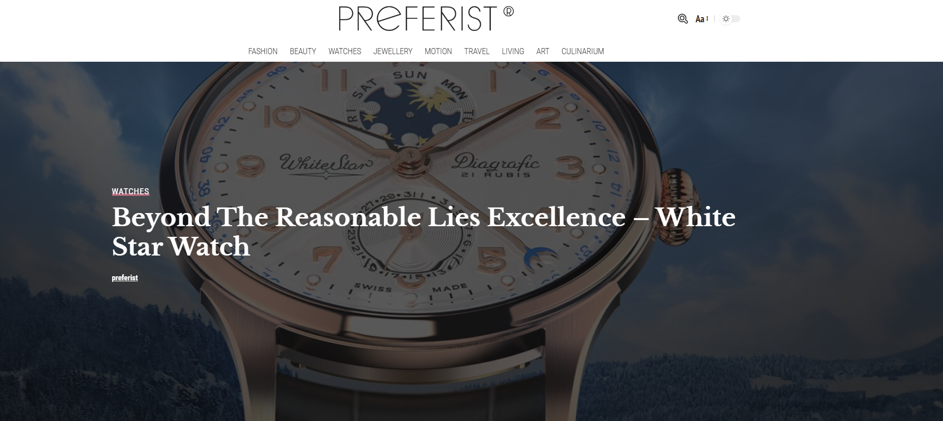 Dans les colonnes de Preferist.com : le grand retour de Diagrafic sign – White Star Watch